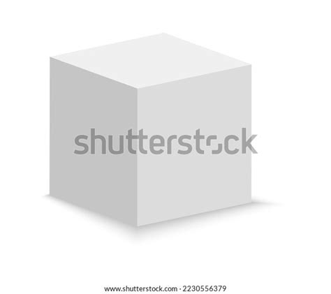 White Cube 3d Abstract Box Shadow Stock Vector Royalty Free 2230556379 Shutterstock
