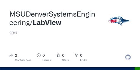 GitHub MSUDenverSystemsEngineering LabView