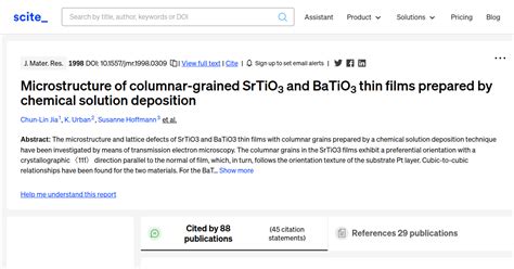 Microstructure Of Columnar Grained Srtio 3 And Batio 3 Thin Films Prepared By Chemical Solution