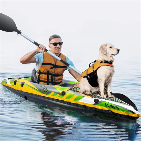 Buy Valwix One Person Inflatable Kayak For Adults With Paddle Seat