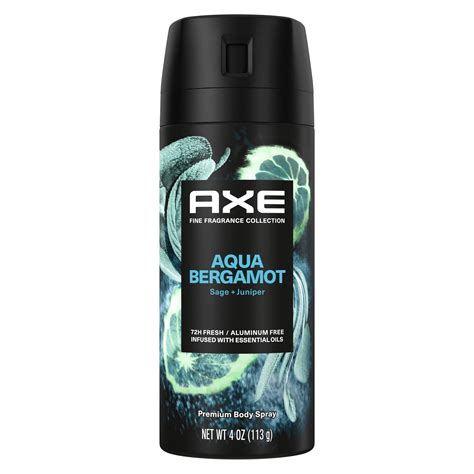 Axe Fine Fragrance Collection Aqua Bergamot Mens Deodorant Spray