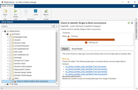 Define The Compile Option For Custom Model Advisor Checks