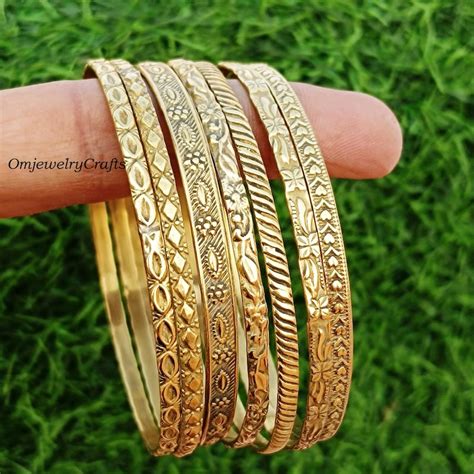 Brass Bangle Bell Etsy