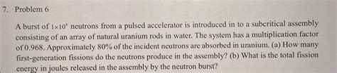 Solved A Burst Of 1×10∘ Neutrons From A Pulsed Accelerator