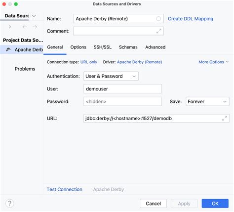 Apache Derby Intellij Idea Documentation