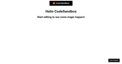 Metamask Login Button Forked Codesandbox