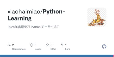Github Xiaohaimiao Python Learning Python