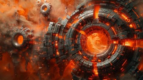 An Abstract Representation Of A Firewall With Intricate Patterns And