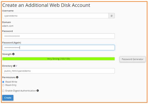 How To Set Up An Additional Web Disk Account In Cpanel