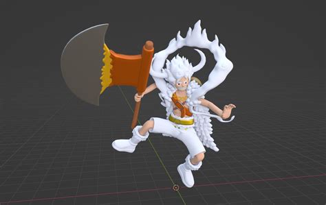 Fichier Stl Luffy Gear 5 Elbaph One Piece ⚙️ Obj・design Pour