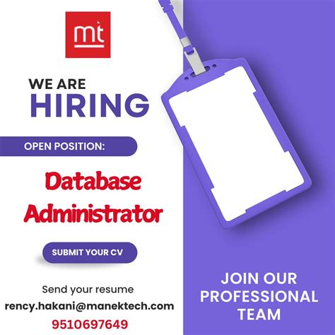 manektech on linkedin hiring databaseadministrator jobopening