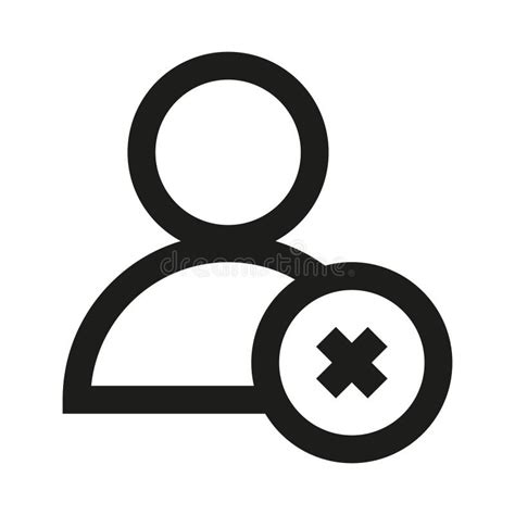 User Remove Icon Delete Profile Symbol Account Removal Graphic Vector Illustration Stock