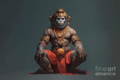Representation Of Hanuman Hindu Monkey God Ai Generated Photograph