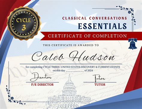 Classical Conversations Essentials Year End Certificate Cycle 3 New