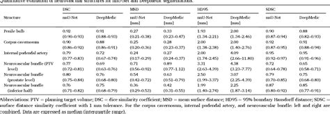 Table 1 From Deep Learning For Automated Contouring Of Neurovascular