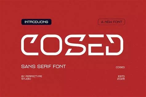Cosed Modern Futuristic Sans Serif Font Dfonts