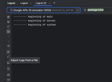Android Studio Logcat To Read Open Saved Logs Stack Overflow