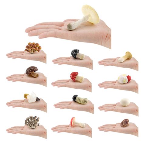 Vivid Fadeless Colorful Mushroom Figure Mini Simulation Mushroom