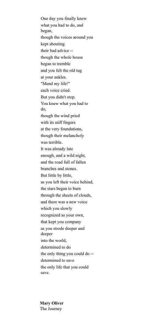 The Journey Poem By Maria Oliver Favorite Poem Of Maria Shriver