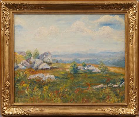 Unknown Antique American School Impressionist Landscape Nicely Framed