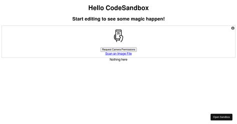 Zxing Examples Codesandbox