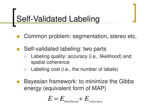 ppt self validated labeling of mrfs for image segmentation powerpoint