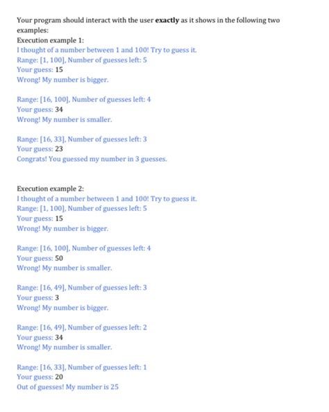 Solved Question 2 Implement A Number Guessing Game The
