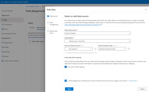 access sharepoint docs with azure openai search