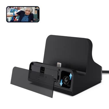 Cell Phone Charging Dock Surveillance Camera W Live View Wifi Dvr
