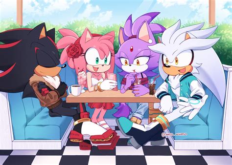 Amy Rose Shadow The Hedgehog Blaze The Cat And Silver The Hedgehog