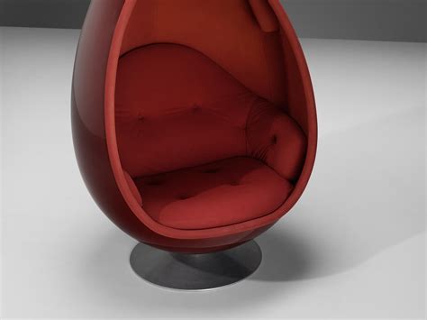 Thor Larsen For Torlan Staffanstorp Ovalia Egg Chair In Red