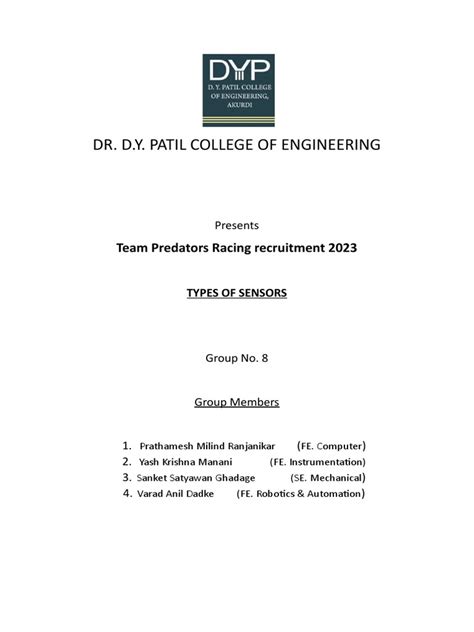 Sensor Group 8 Pdf Actuator Infrared