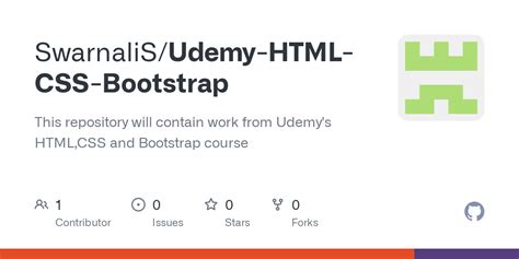 Github Swarnalisudemy Html Css Bootstrap This Repository Will Contain Work From Udemys Html