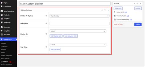 How To Add Custom Sidebar To The Theme