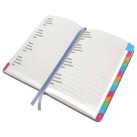 Password Notebook Internet Password Notepad Portable Websites Address Notebook With Alphabetical