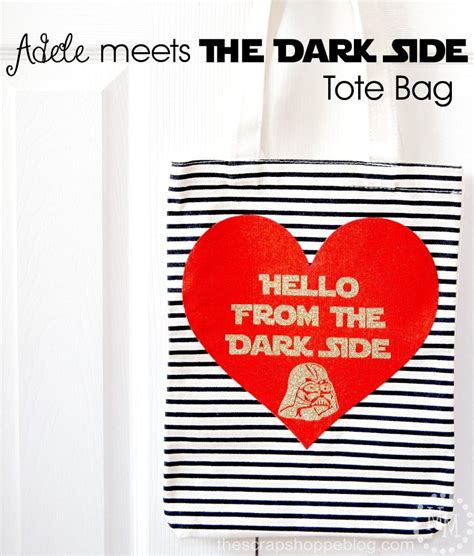 Adele Meets The Dark Side Tote Bag The Scrap Shoppe