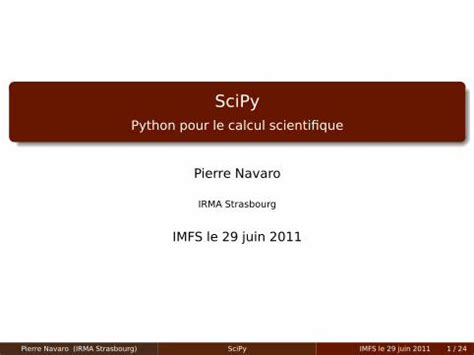 PDF SciPy Python Pour Le Calcul Scientifique DOKUMEN TIPS