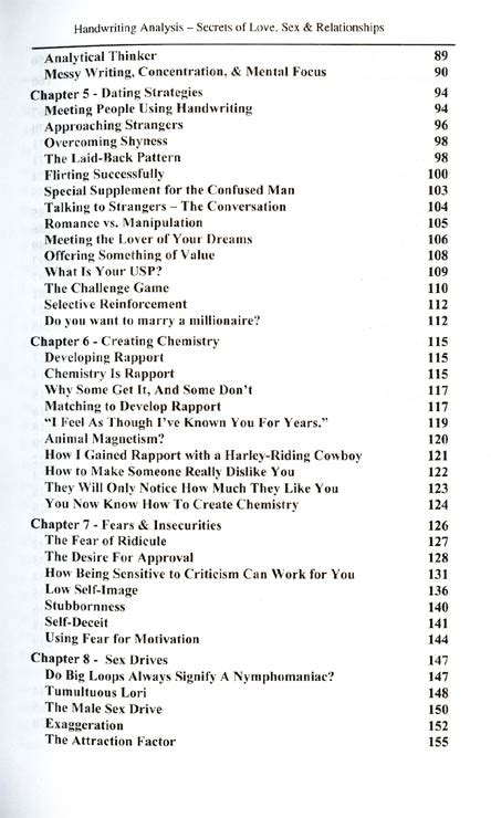 Handwriting Analysis Secrets Of Love Sex And Relationships Bart A