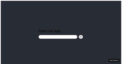 Todo Interview Codesandbox