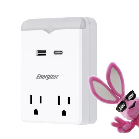 Energizer Multi Plug Wall Outlet Extender With Nightlight 2 Ac Power Energizer Multi Plug Wall Outlet Extender With Nightlight 2 Ac Power