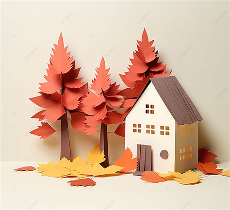 집과 종이 낙엽은 같은 색이 아닙니다 가을 높은 해상도 나무 배경 일러스트 및 사진 무료 다운로드 Pngtree