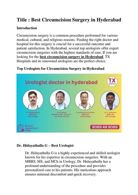 Ppt Best Circumcision Surgery In Hyderabad Top Urologists At