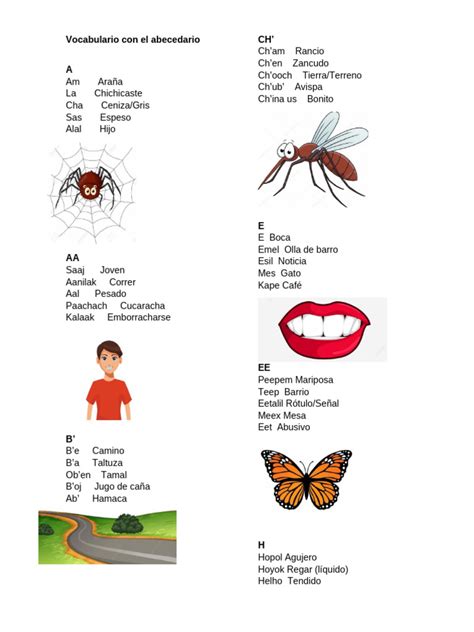 Vocabulario Con El Abecedario Qeqchi Pdf
