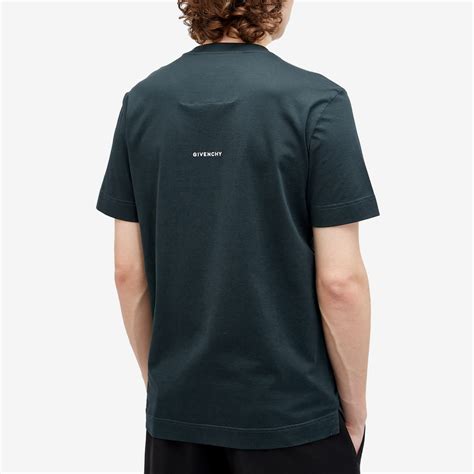 Givenchy Mens Anogram Logo Slim Fit T Shirt In Fir Green Givenchy