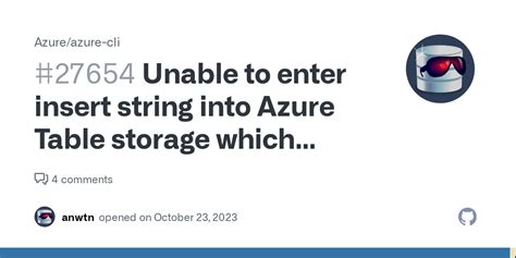 Unable To Enter Insert String Into Azure Table Storage Which Contains A Space Via The Azure Cli
