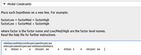 Model Constraints In Bain ANOVA Issue Jasp Stats Jasp Issues GitHub