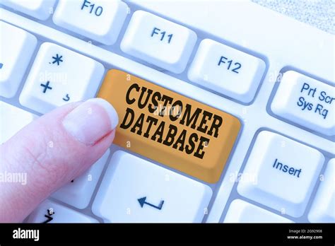 Conceptual Display Customer Database Business Showcase Uptodate On Customer Information Records
