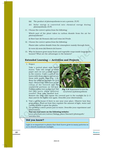 Ncert Book For Class 7 Science Chapter 1 Nutrition In Plants Indcareer Schools