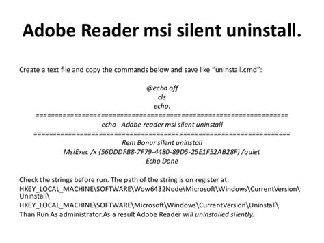 Msi Silent Uninstall Command Line Emailrenew