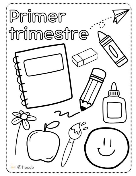 Portada Trimestral Portada Primer Trimestre Colorear Aula